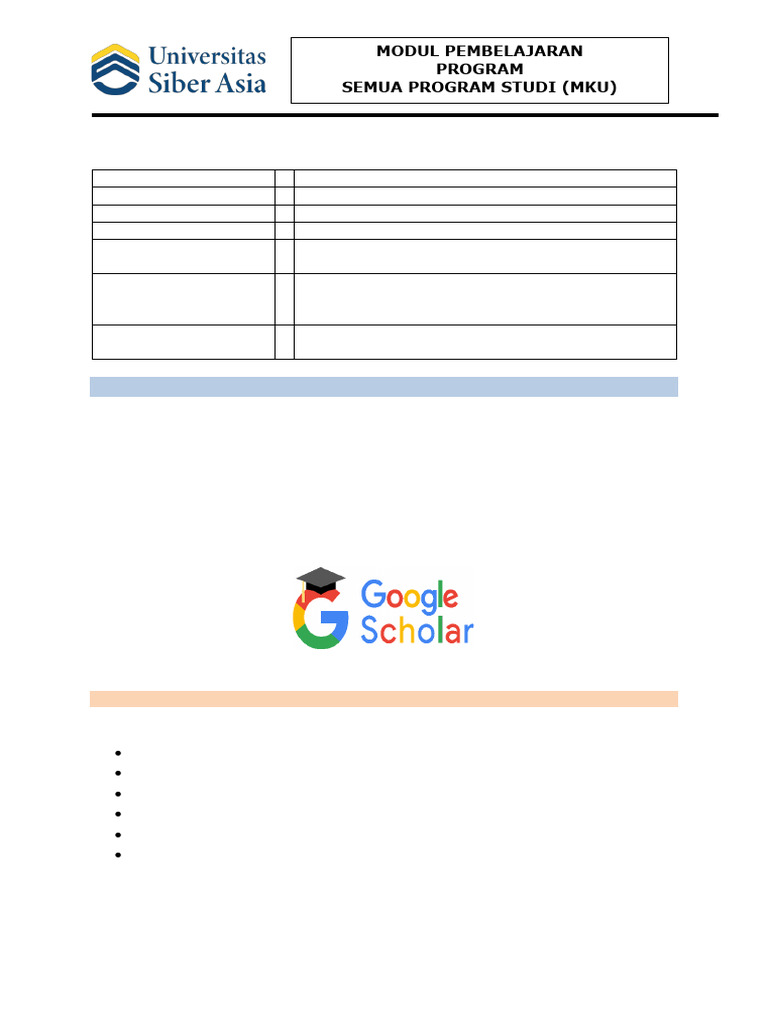 Modul ICT Literacy - 11 - Pemanfaatan Google Scholar | PDF