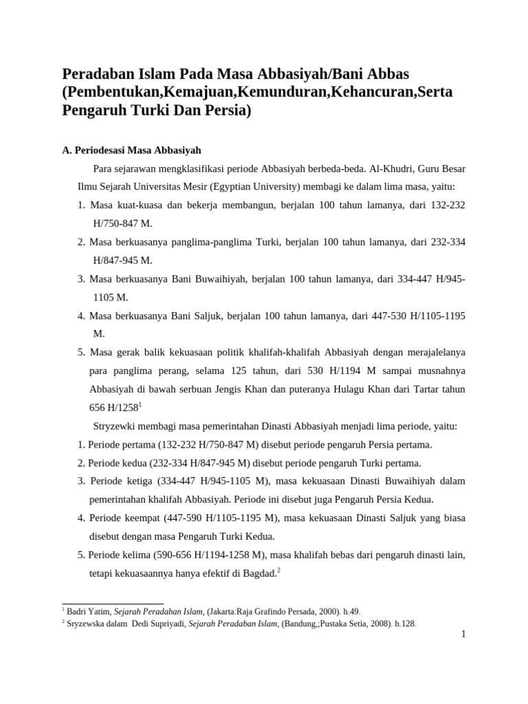 Peradaban - Islam - Abbasiyah Acc | PDF