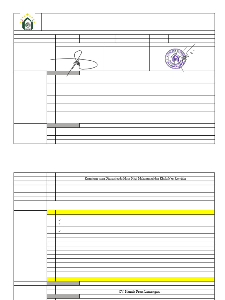 RPS Dan RTM HTNI 3 A&B | PDF