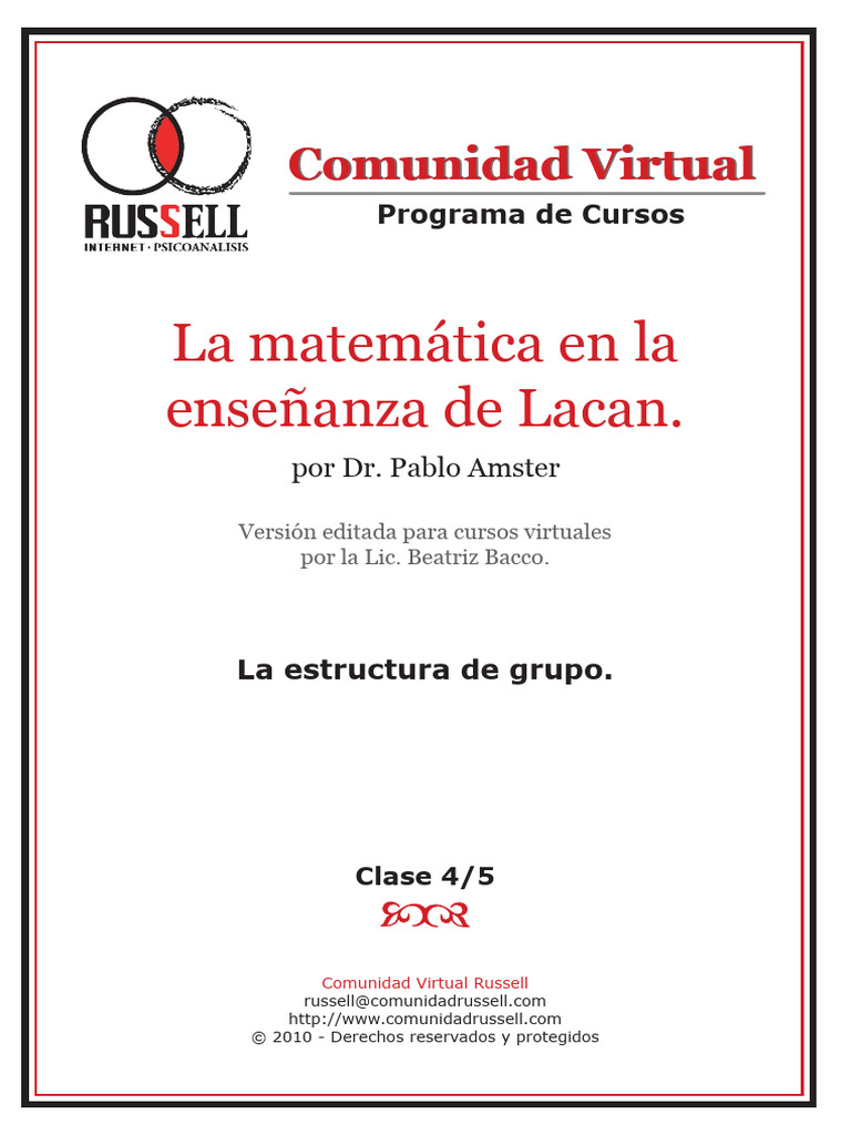 PA c3 Clase4 | PDF | Grupo (Matemáticas) | Geometría
