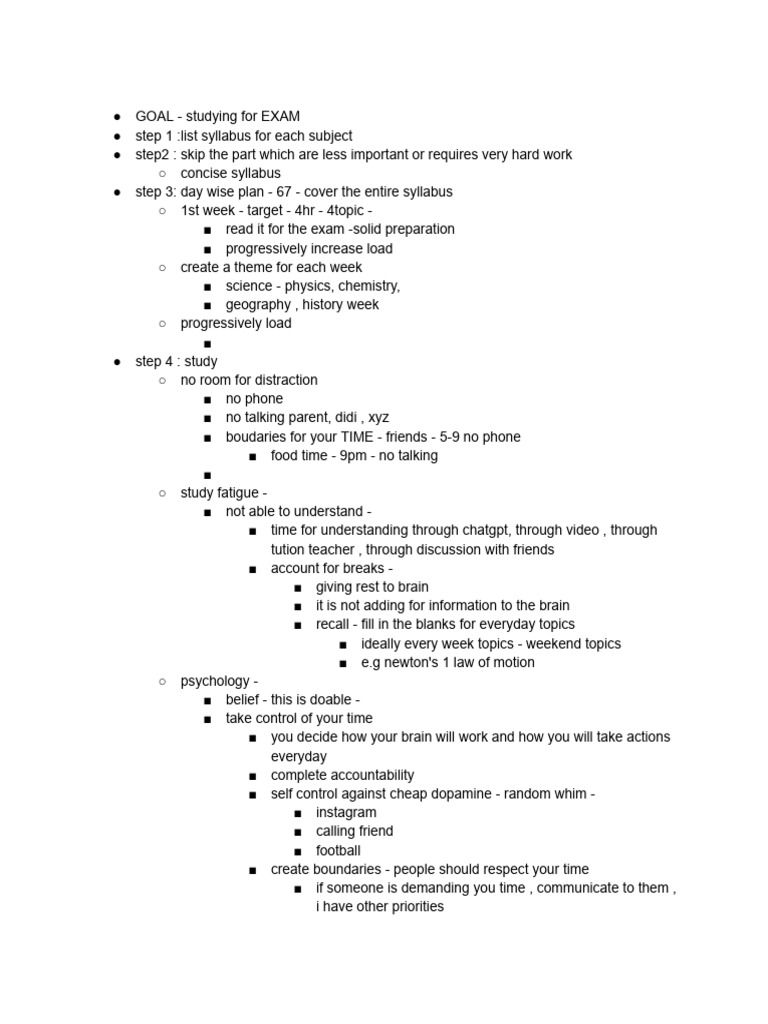 Goal Studying Exam | PDF | Psychological Concepts | Psychology