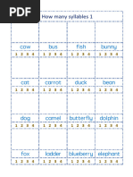 Spider Syllable Patterns | PDF