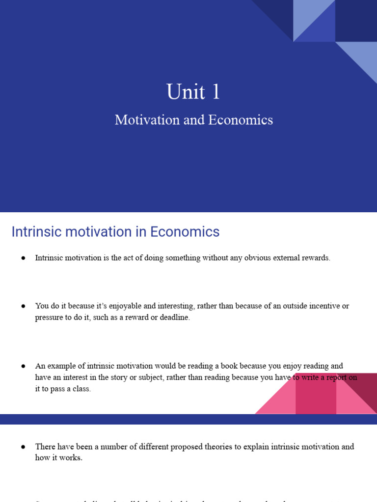 Motivation and Economics | PDF | Incentive | Motivational
