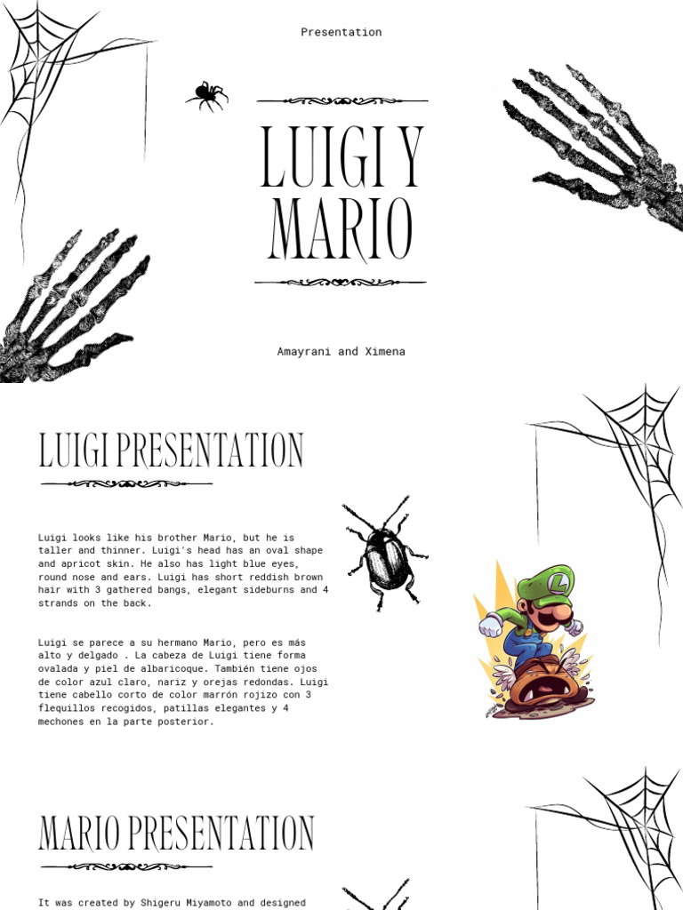 Características de Luigi en Mario Bros | PDF