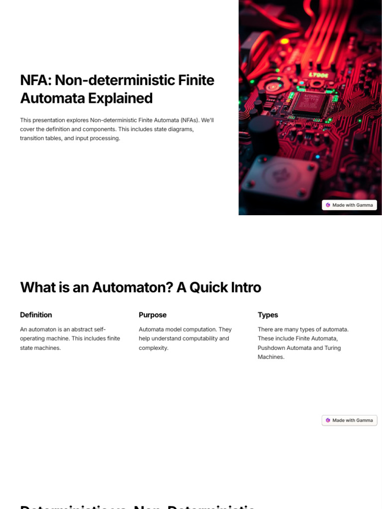 Nfa Non Deterministic Finite Automata Explained Pdf Theory Of Computation Models Of