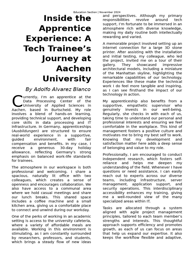 Inside The Apprentice Experience - by Adolfo Alvarez Blanco | PDF | Apprenticeship | Social ...