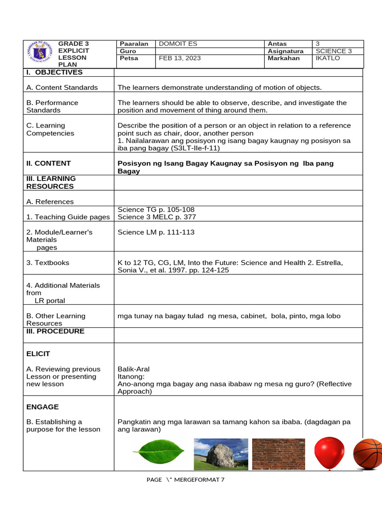 Q3-W1-D1 DLP-grade 3 | PDF