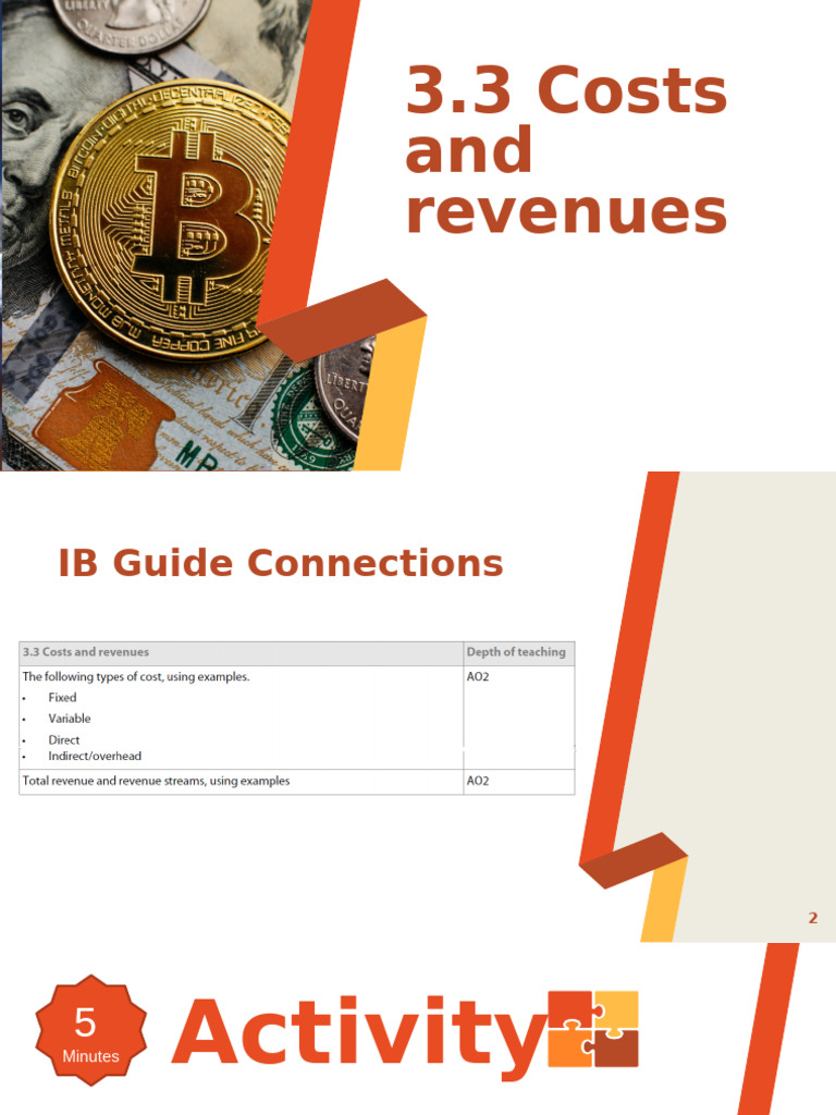 03 - IBDP Business 3.3 Costs and Revenues PowerPoint | PDF | Revenue ...