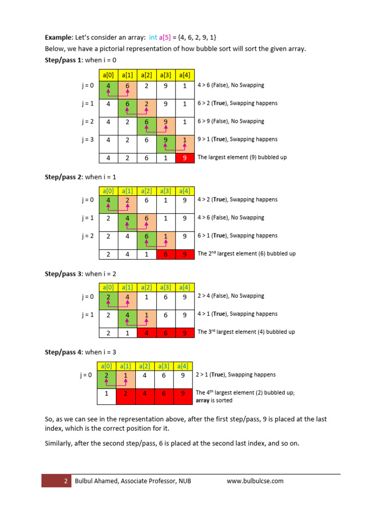 BubbleSort_Example | PDF