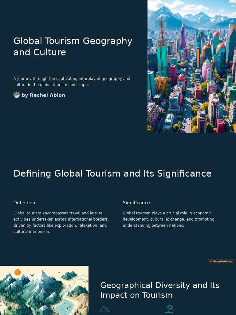 Global Tourism Geography and Culture 2 | PDF | Tourism | Sustainability