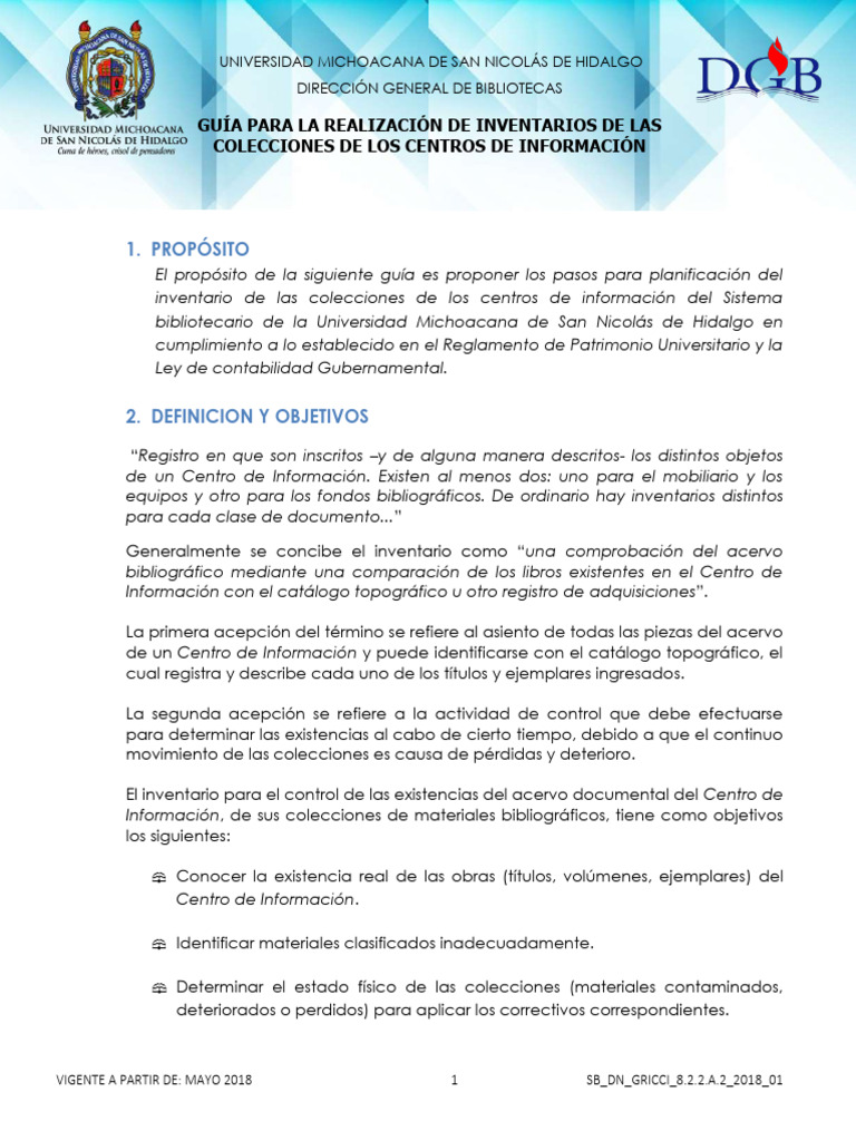 Guía Para La Realización de Inventarios de Las Colecciones de Los Centros de Información | PDF ...