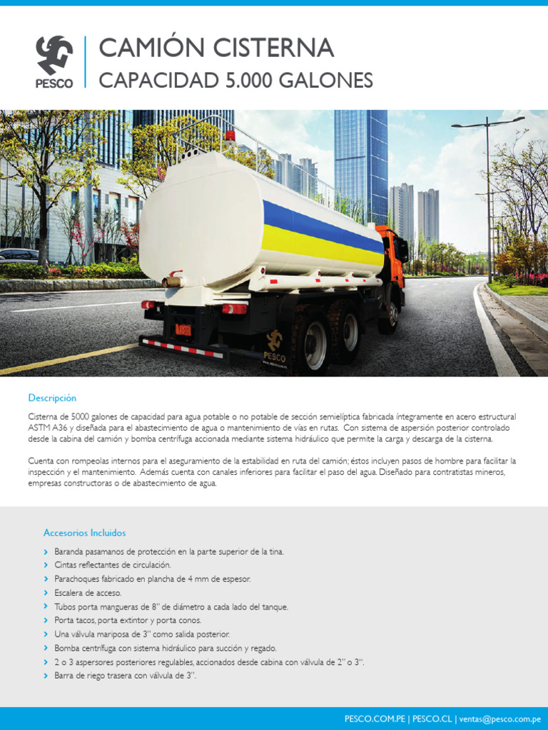 Cisterna de 5000 Galones en Acero ASTM A36 | PDF | Camión