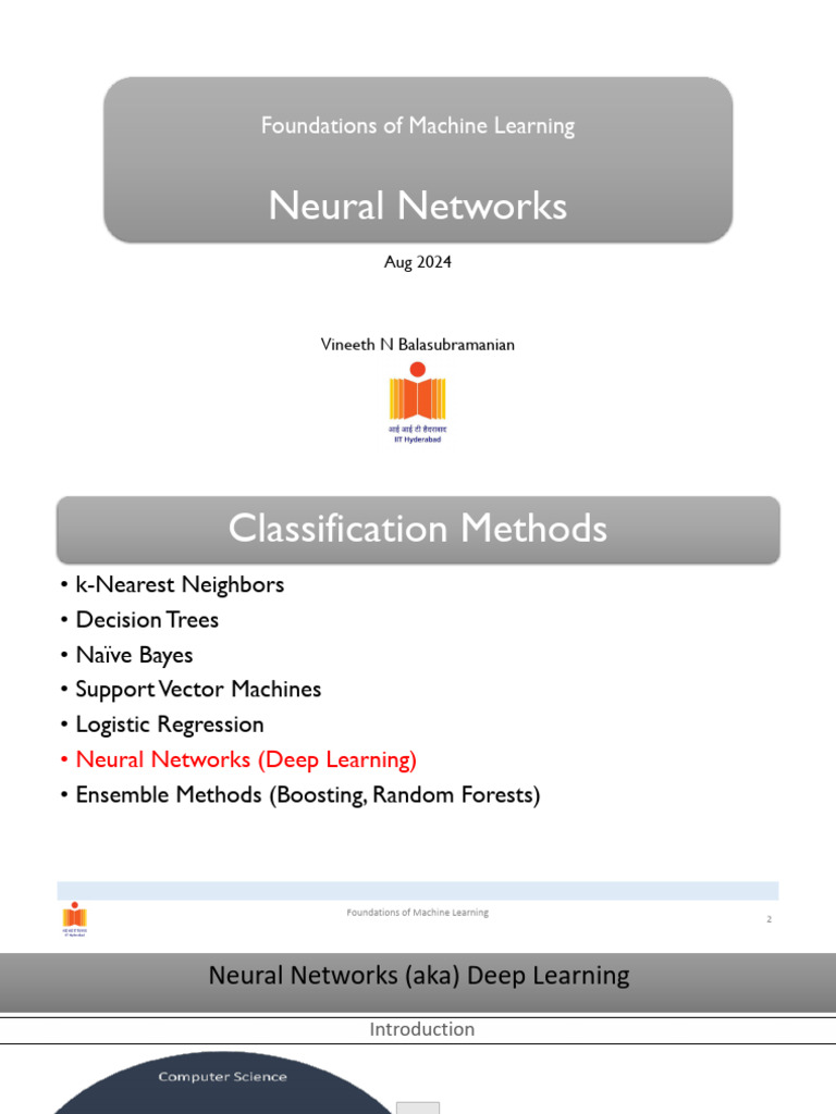 Lec05 Classifiers NeuralNets | PDF | Deep Learning | Machine Learning
