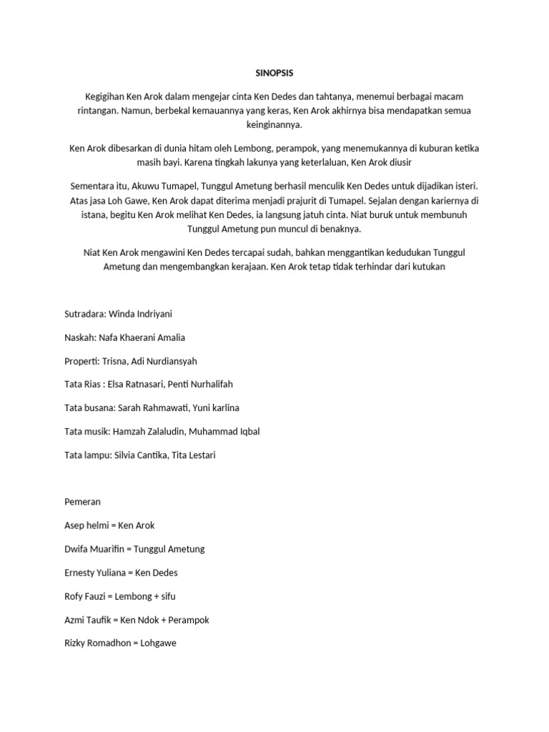 SINOPSIS-WPS Office | PDF