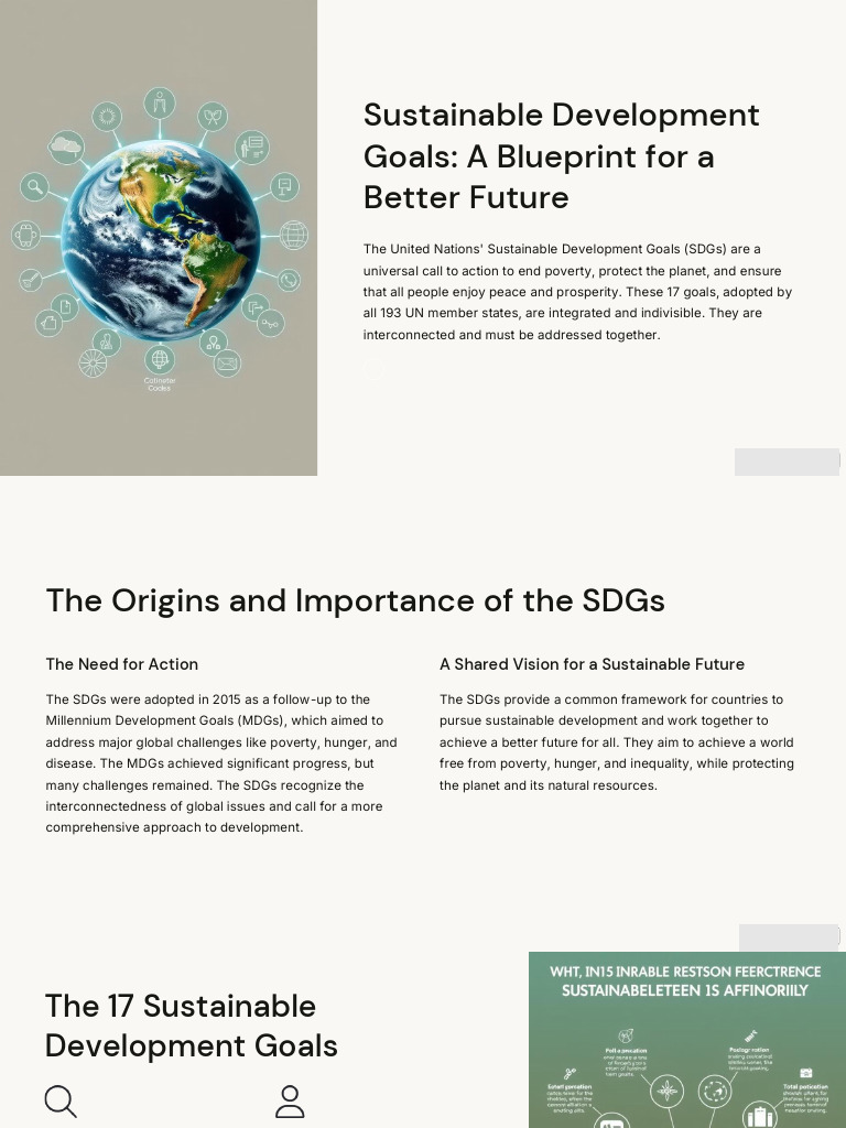 Sustainable Development Goals A Blueprint For A Better Future | PDF ...