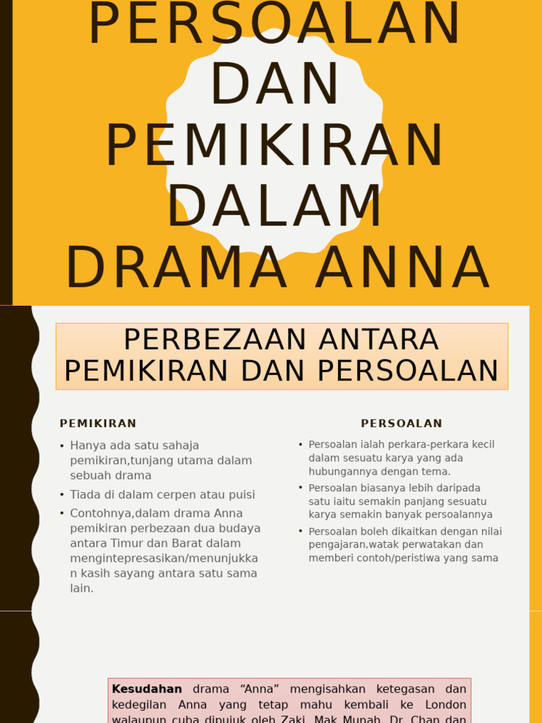 Persoalan Dan Pemikiran Dalam Drama Anna | PDF