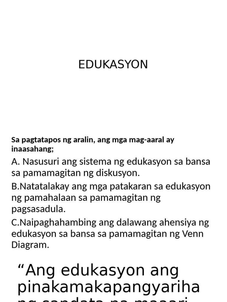 EDUKASYON | PDF