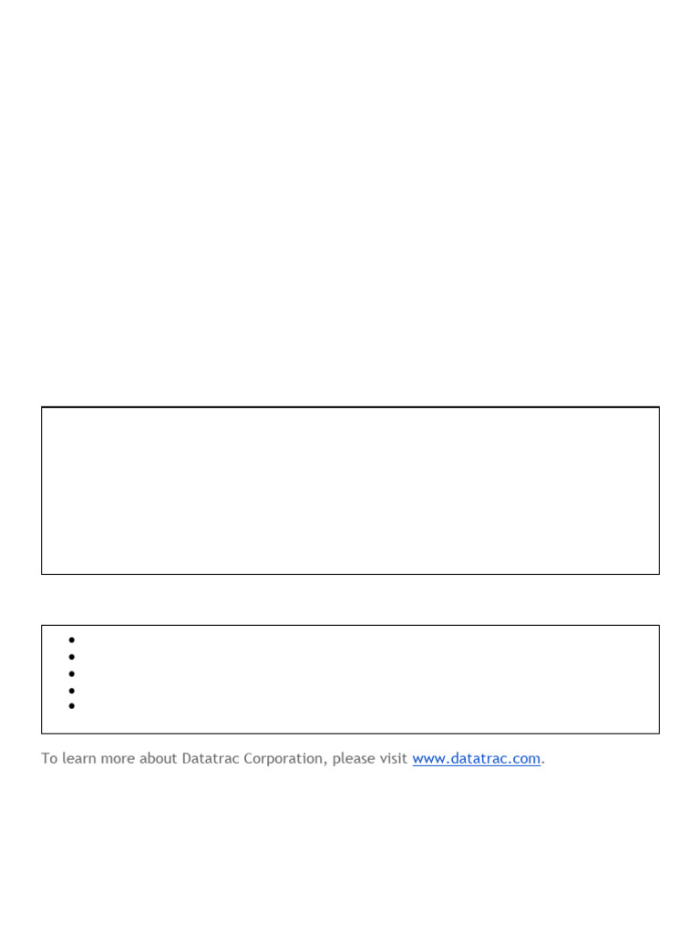 Datatrac Job Description - Senior Classic Developer | PDF
