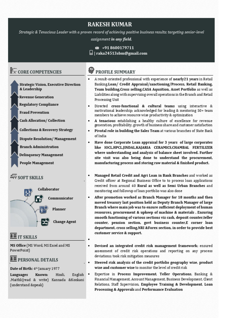 Rakesh CV | PDF | Banks | Business