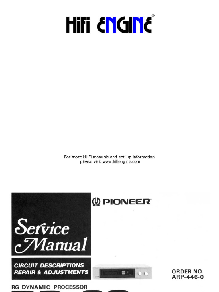 Hfe Pioneer Rg-60 Service | PDF