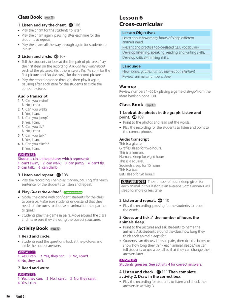 Unit 6: Animal Sleep Patterns | PDF | Learning | Cognition