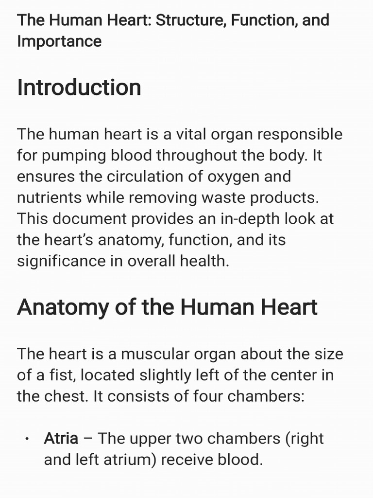 The Human Heart | PDF