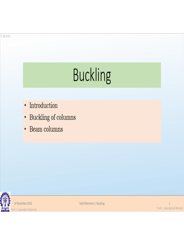08.Buckling | PDF | Buckling | Bending