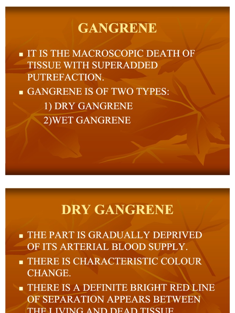 Gangrene | Medical Specialties | Medicine