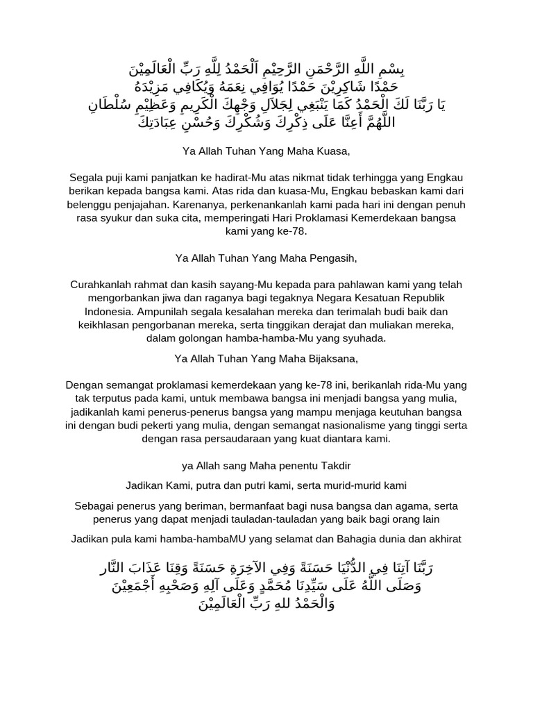 Doa 17 Agustus | PDF