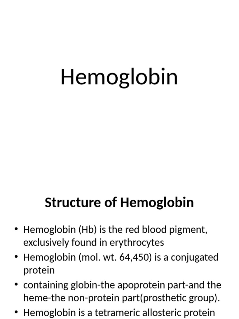 Haemoglobin | PDF | Hemoglobin | Blood Plasma