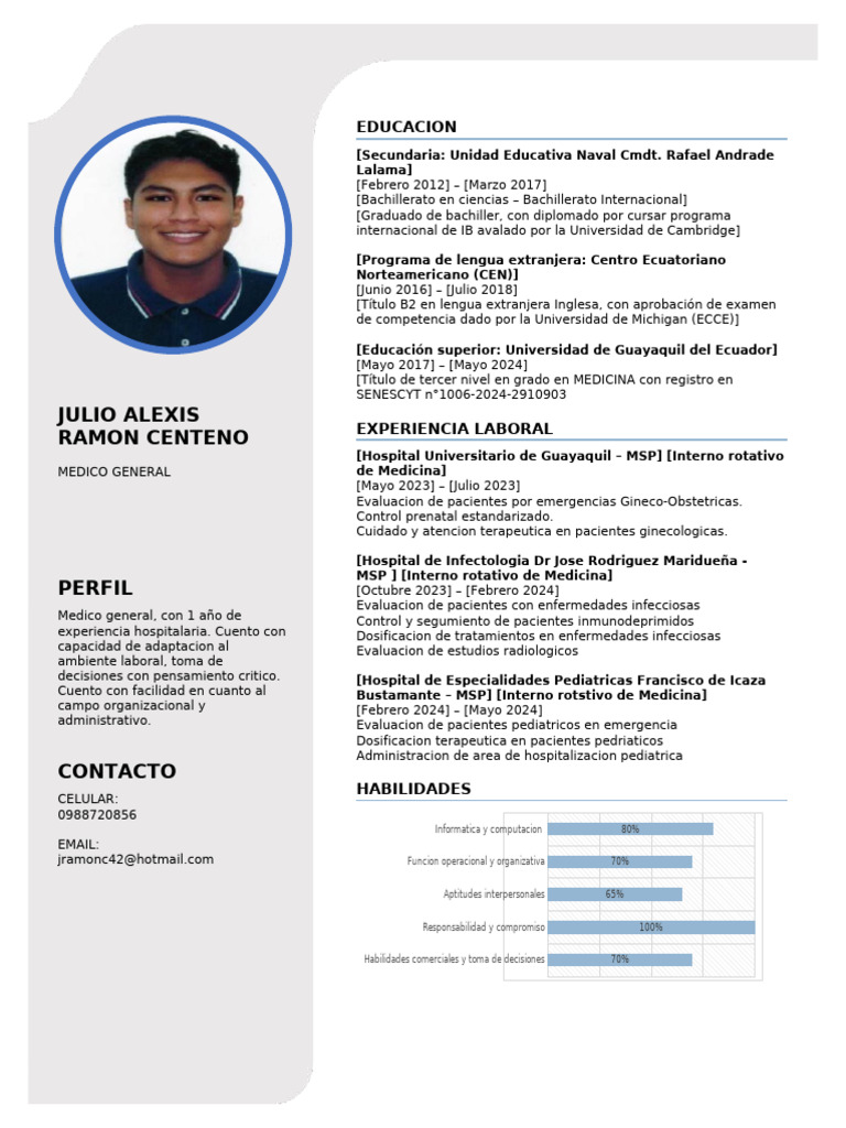 CV - Ramon Julio | PDF | Hospital | Medicina