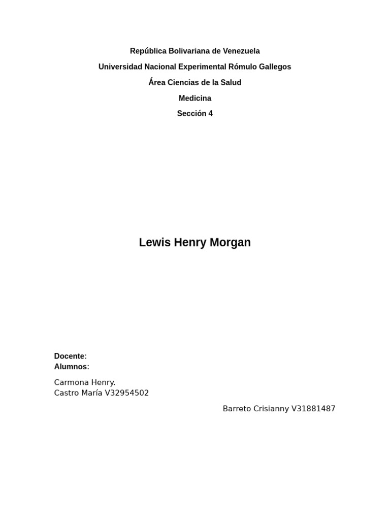 Lewis Henry Morgan. S4 | PDF | Parentesco | Educación en artes liberales