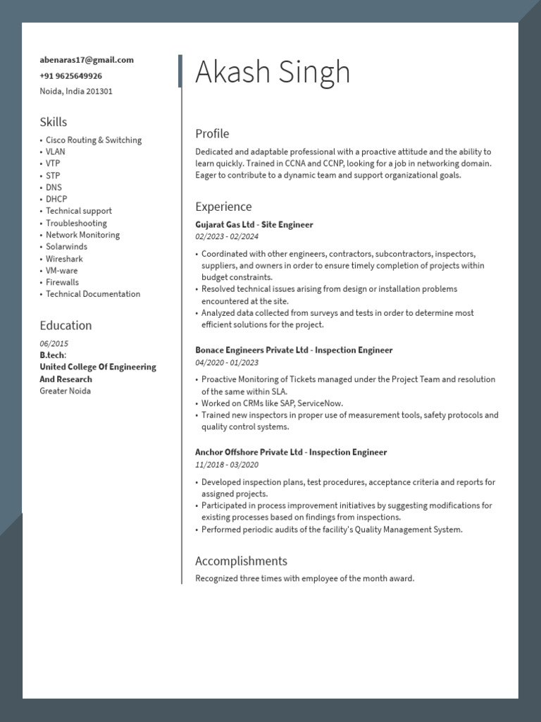 Akash_Singh_Resume | PDF | Computer Networking