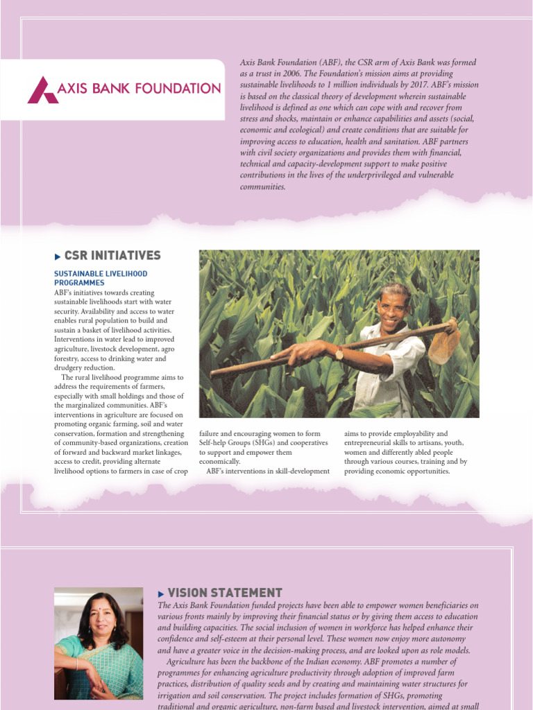 Axis Bank Foundation ET | PDF | Agriculture | Organic Farming
