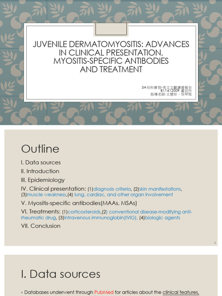 Juvenile Dermatomyositis: Clinical Insights | PDF | Interferon ...