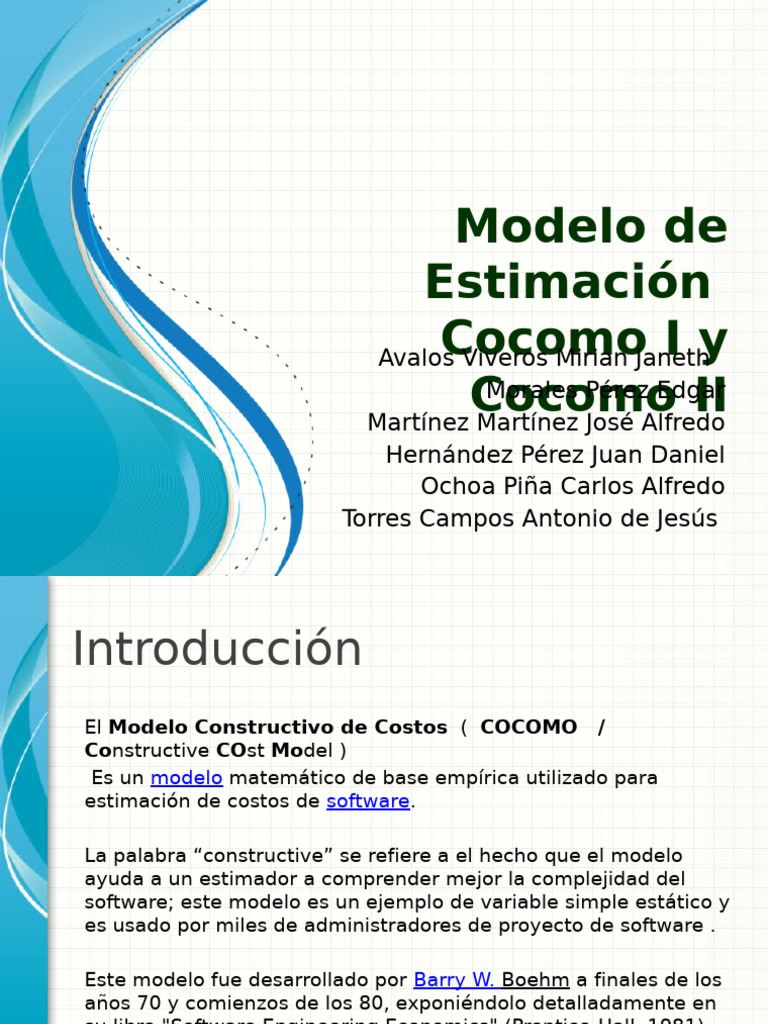 175512583 Presentacion Cocomo 1 y 2 | PDF | Software | Ingeniería de ...