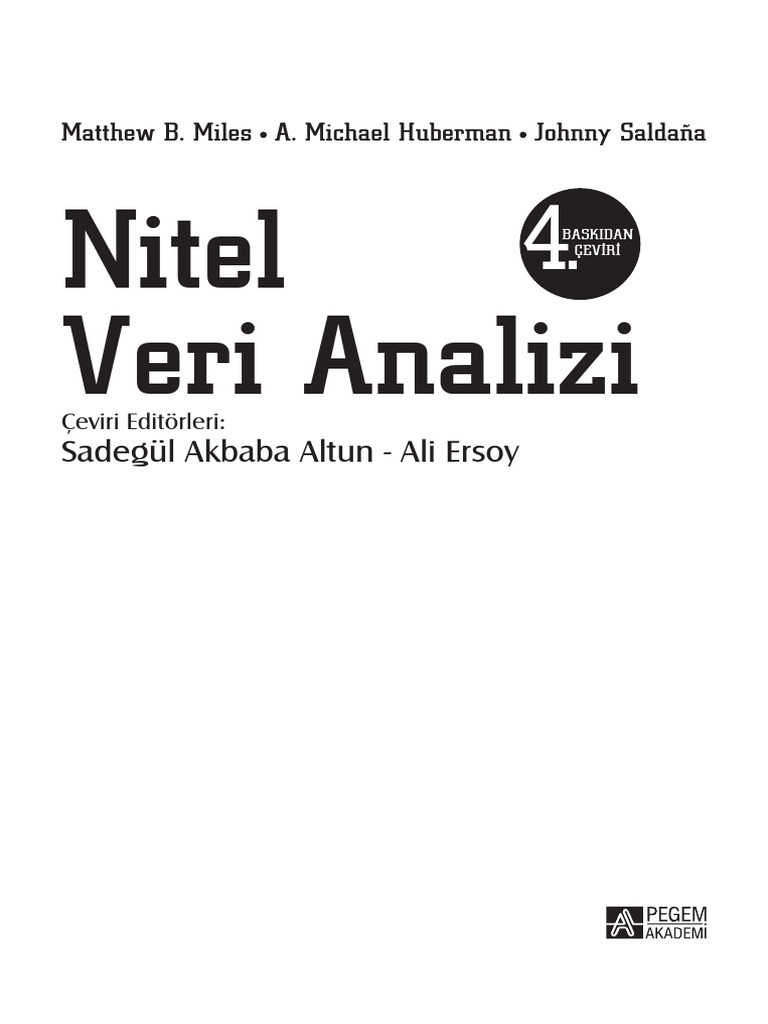 Nitel Veri Analizi: Sadegül Akbaba Altun - Ali Ersoy | PDF
