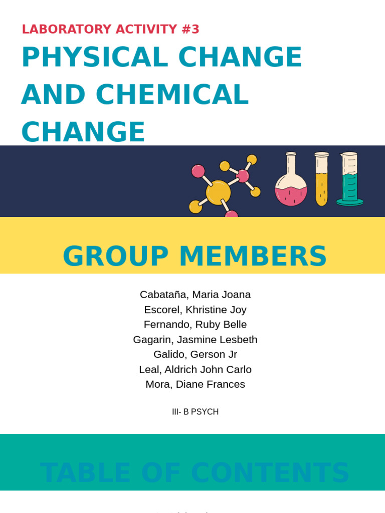 Physical vs. Chemical Changes Lab | PDF | Magnesium | Chemical Reactions