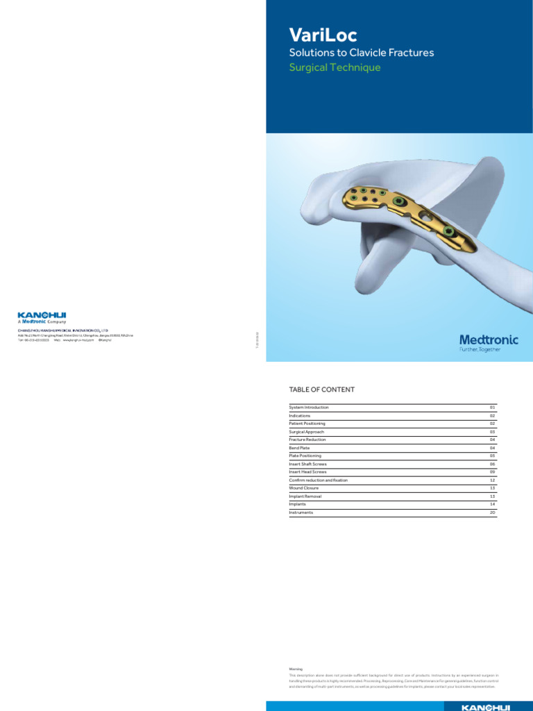 VariLoc Clavicle Fractures Surgical Technique 20190603final | PDF ...