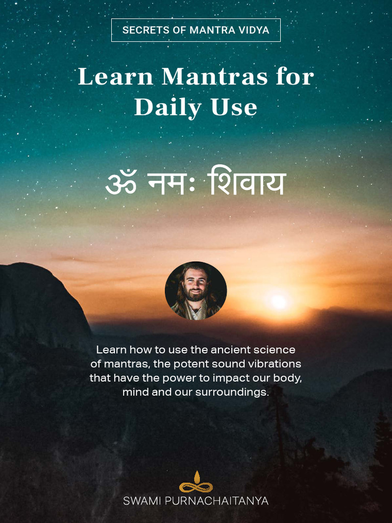 Swami Purnachaitanya Learn Mantras For Daily Use | PDF | Mantra | Brahman
