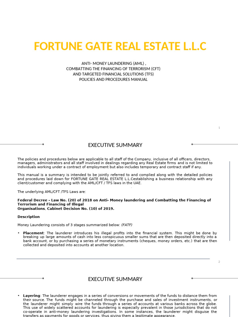 AML CFT TFS Manual | PDF | Terrorism Financing