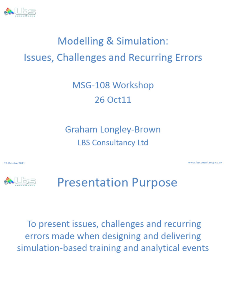 Simulation Training: Key Challenges & Errors | PDF | Audit ...