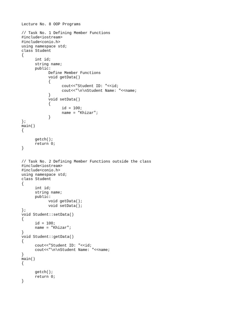 CS304 Lecture 8 Programs | PDF