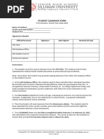 Student Clearance Form 2024-2025 | PDF