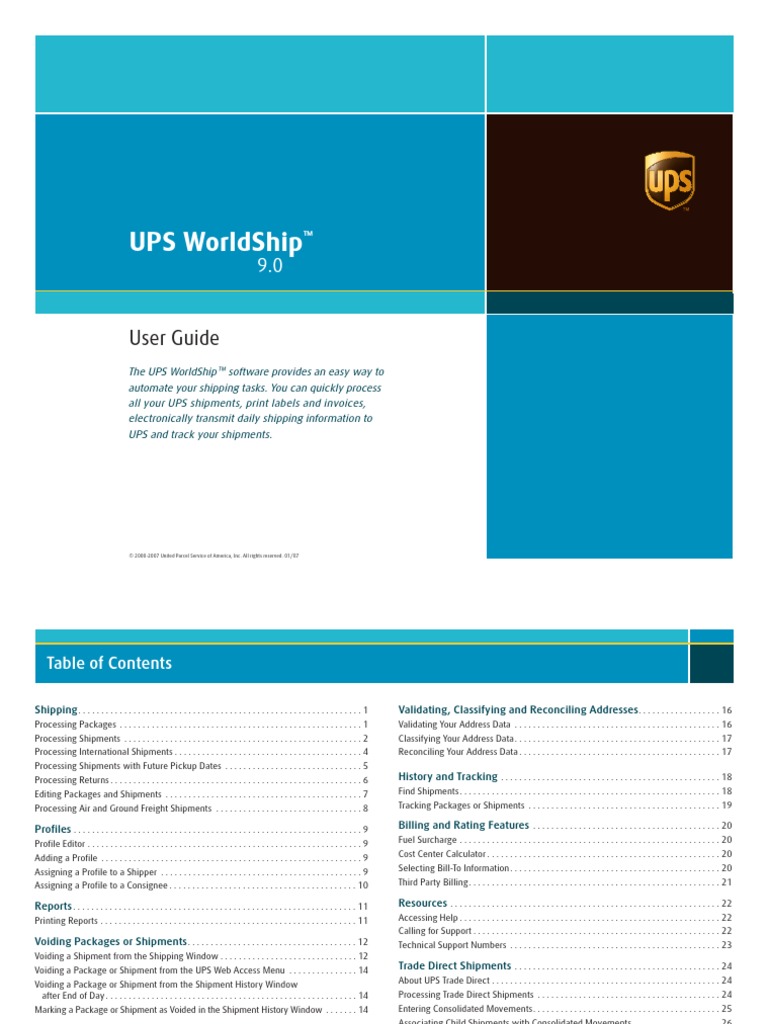 Ups Worldship: User Guide | PDF | United Parcel Service | Cargo