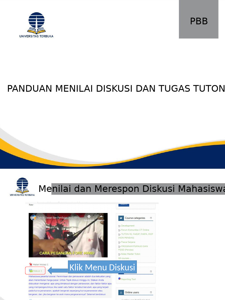 Panduan Entri Nilai Diskusi Dan Tugas | PDF