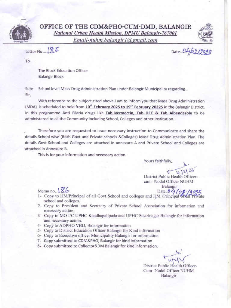 MDA School Wise Microplan Under Balangir Municipality | PDF