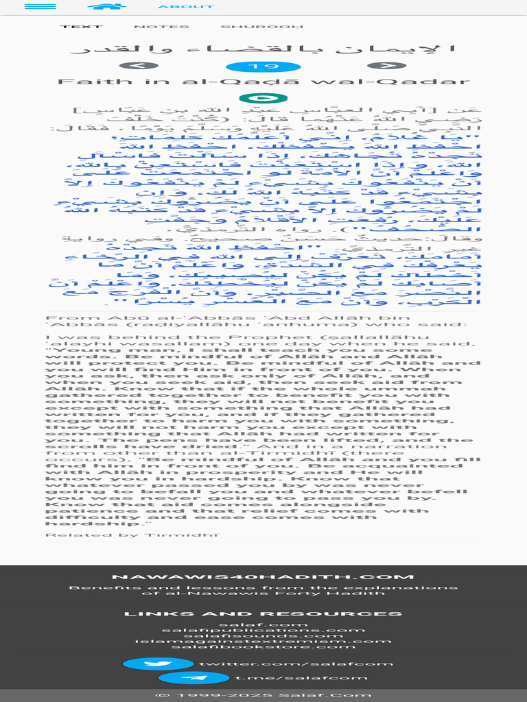 Nawawi's Forty Hadith | PDF | Islamic Fundamentalism | Religious Faiths