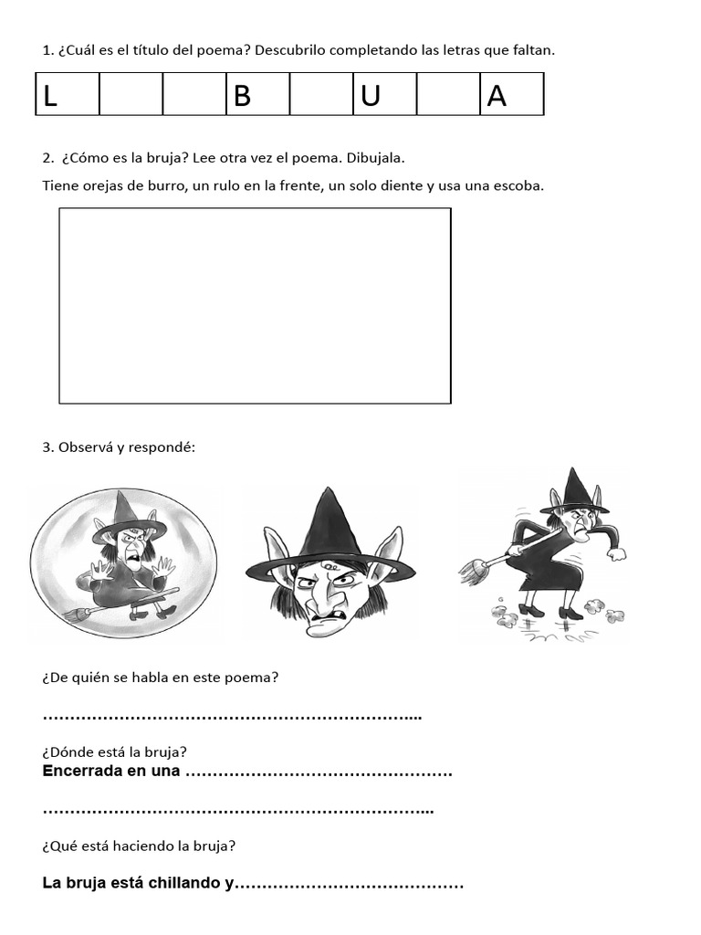 Actividades Bruja | PDF