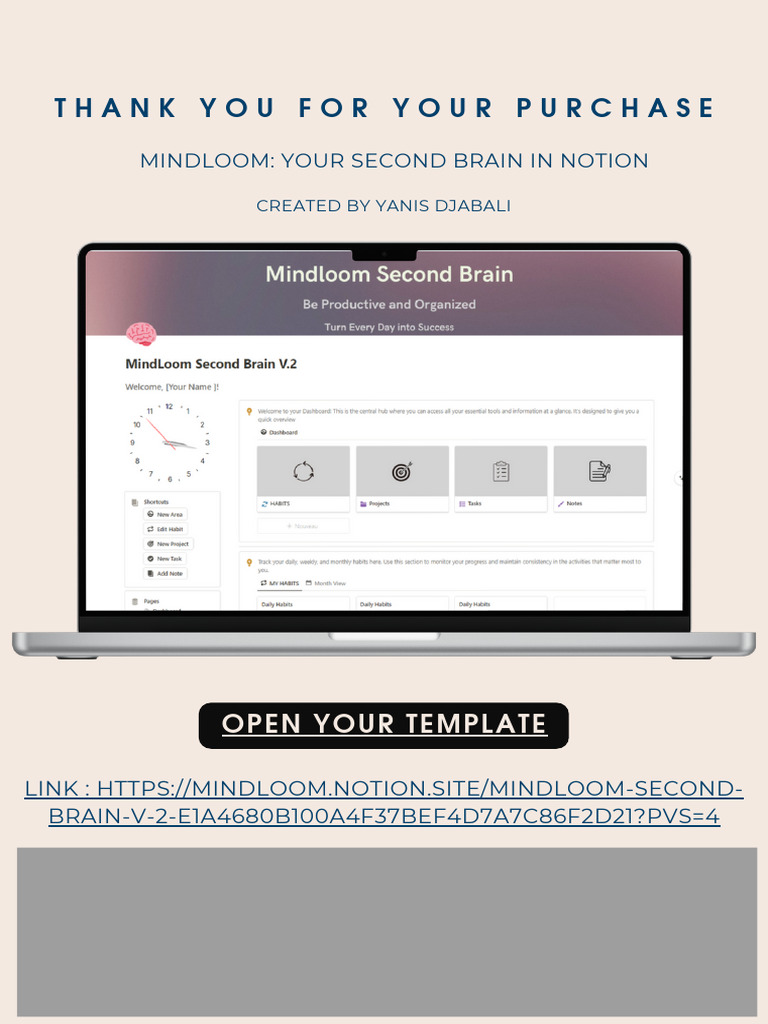 MindLoom - Second Brain Notion Template | PDF